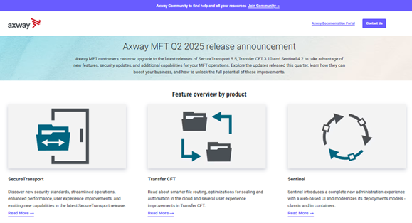 Axway Managed File Transfer – Q2 2025 release